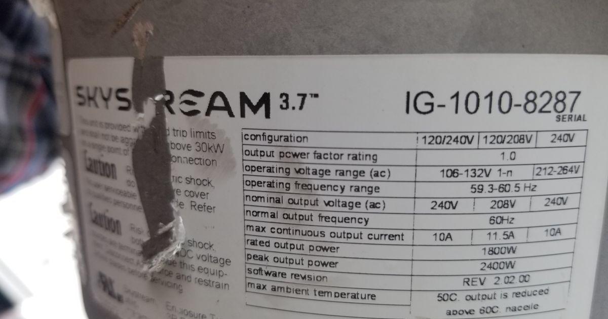 Skystream 3.7. 2.4kw wind turbine with 42' monopole | wind-turbine.com